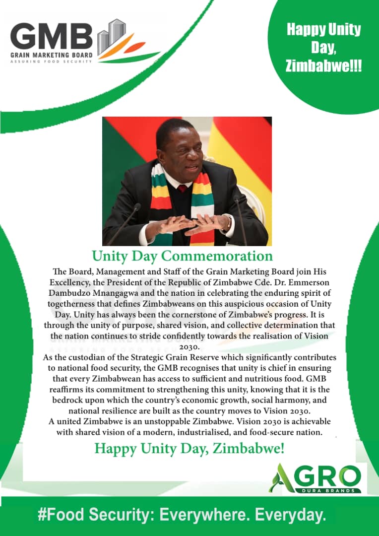 Happy Unity Day Zimbabwe – 2025 - Grain Marketing Board
